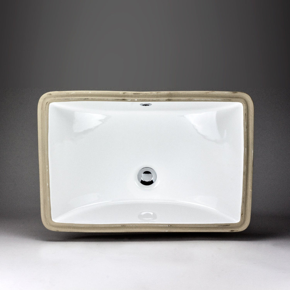 Acritec 36955 Rectangular Undermount Basin - 22" x 15" x 7" - Ceramic ...