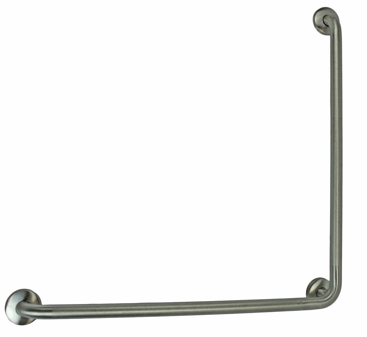 Peened Finish Stainless Steel L-Shaped Grab Bars 1.25 Inch Diameter 30 ...